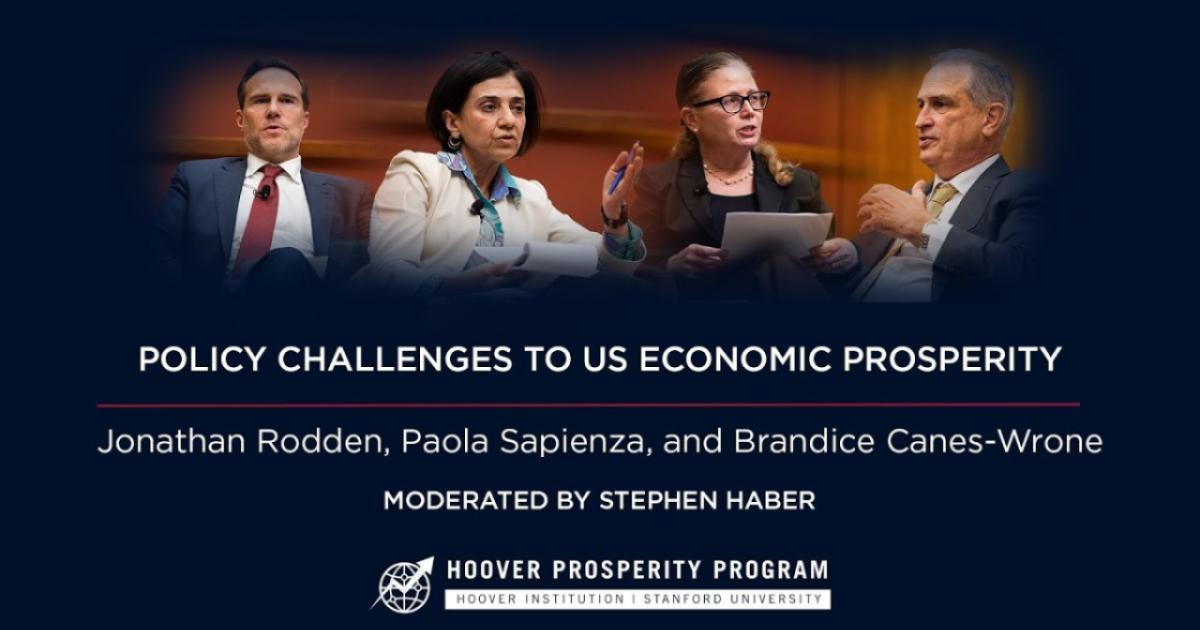 Policy Challenges to US Economic Prosperity | Challenges Facing the US Economy | Hoover ...